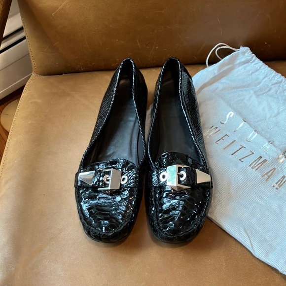Stuart Weitzman | Shoes | Stuart Weitzman Loafers 9 Black Patent ...